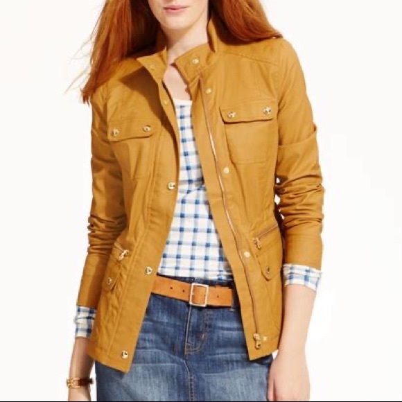 Tommy Hilfiger | Jackets & Coats | Womens Brown Utility Jacket Vegan ...